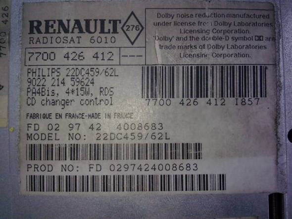 Archive through March 03, 2010 - Renault megane radio code - ecoustics.com