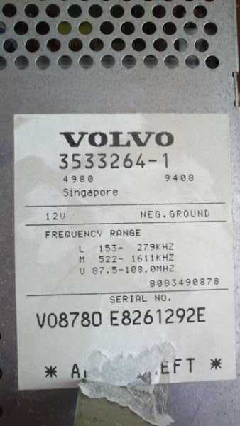 Volvo CR-608 radio code - ecoustics.com