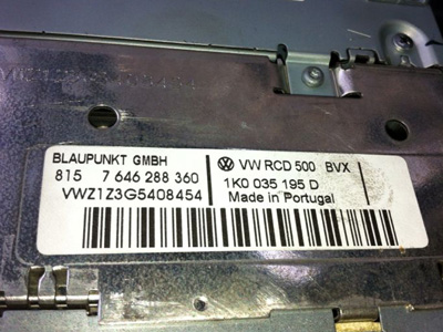 Code for Blaupunkt RCD 500 - ecoustics.com